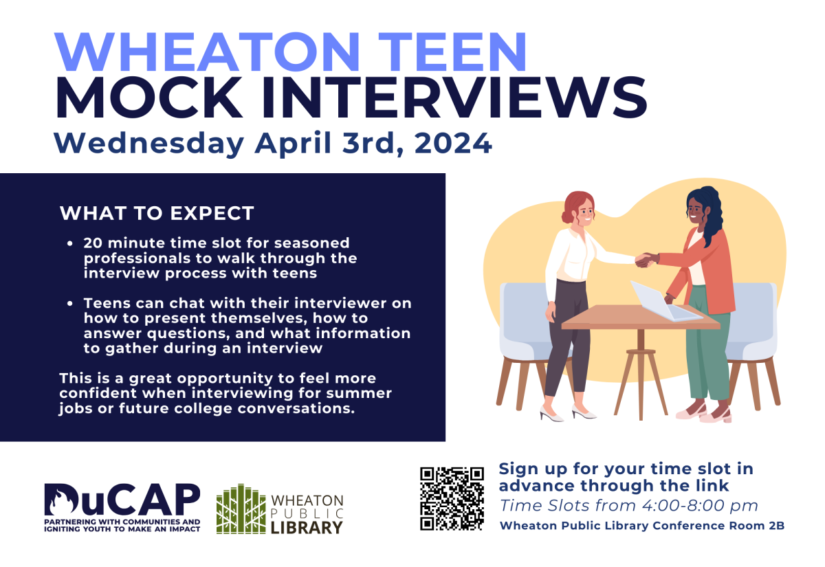 Mock Interviews for Teens at the Wheaton Public Library - DuCAP ...